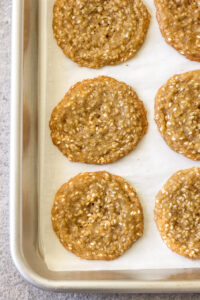 Benne Seed Cookie Wafers (Sesame Cookies) Whisk it Real Gud