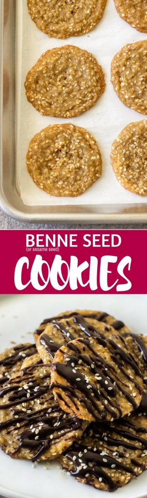 Benne Seed Cookie Wafers (Sesame Cookies) Whisk it Real Gud